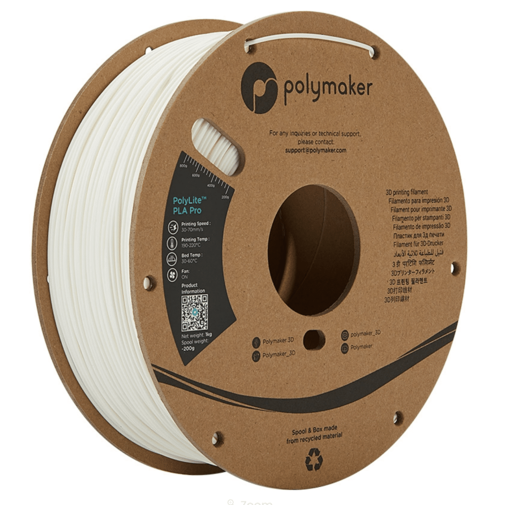 Polymaker Polylite PLA Pro Blanc - Creadil